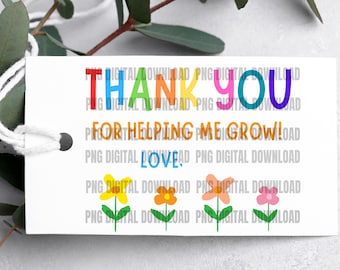 Teacher Appreciation TAGS, Teacher Thank You Gift TAG, End of School ...