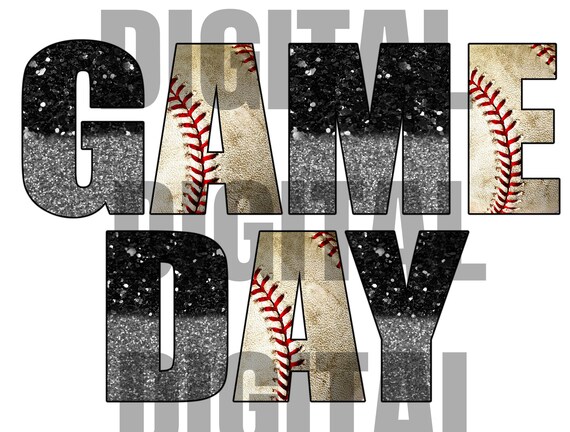 Drawing & Illustration Game Day Baseball PNG Digital Download Art ...