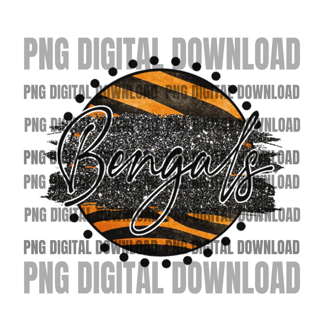 Round Bengals Png | Bengals Football PNG | Bengals PNG | - Etsy