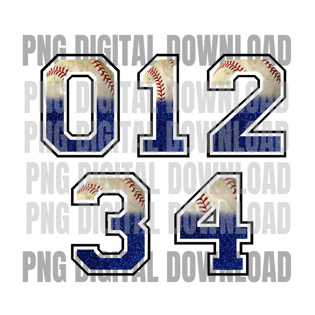 Baseball Numbers 0-4 Sublimation Design Sublimation PNG Digital ...