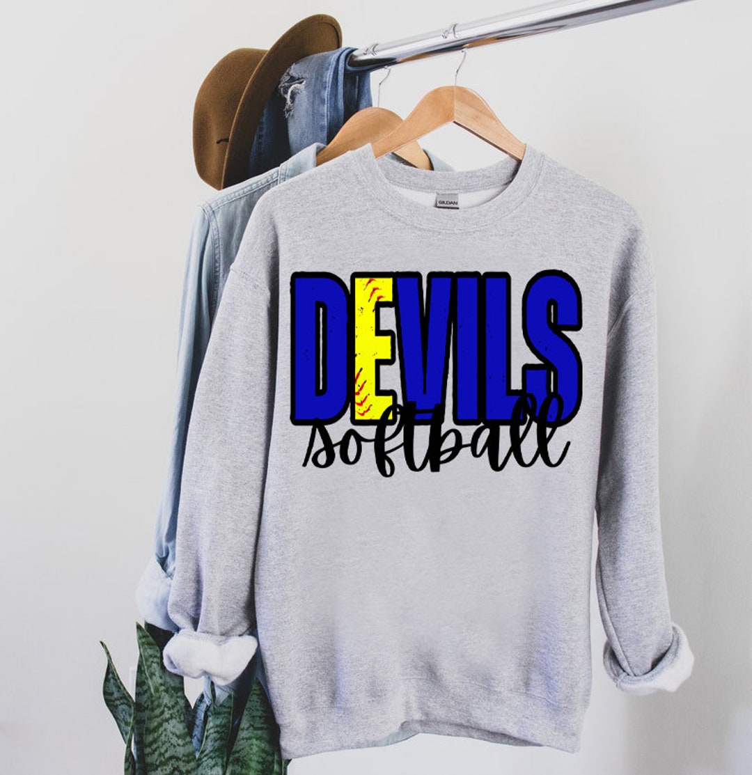 Devils Softball PNG | Blue Devils Digital Download | Blue Devils PNG - Etsy