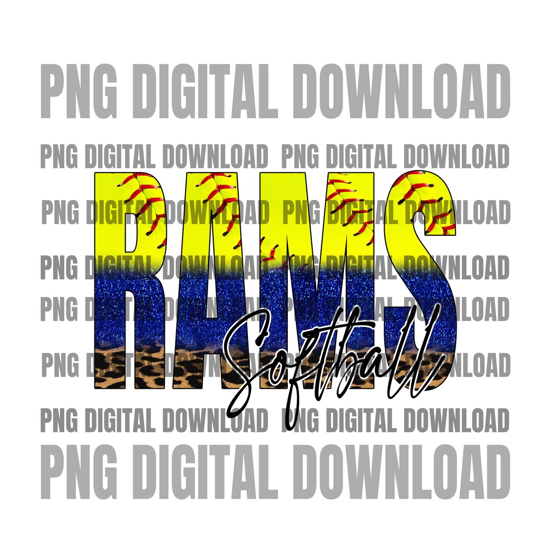 Rams Softball PNG Sublimation Design Sublimation PNG Digital Download ...