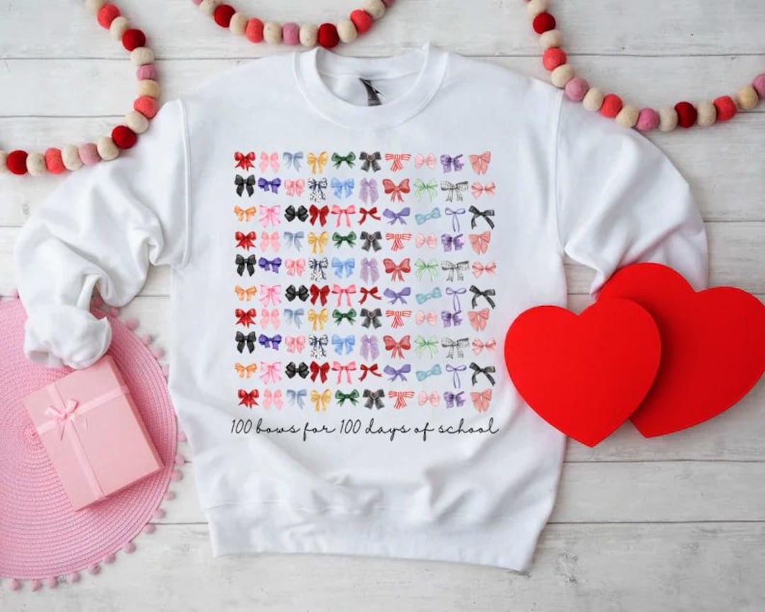 100 Bows for the 100th Day of School PNG | 100 Days of School | 100 ...