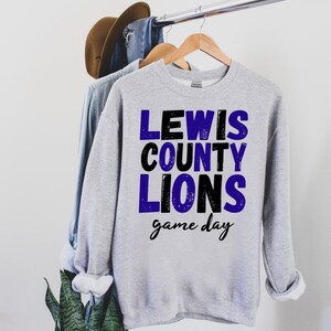 Lewis County Football Sublimation Design Sublimation PNG Lions Digital ...