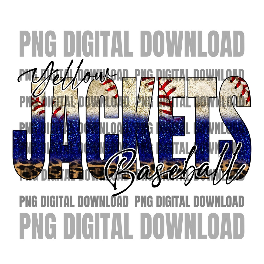 Yellow Jackets Baseball PNG Sublimation Design Sublimation PNG Digital ...
