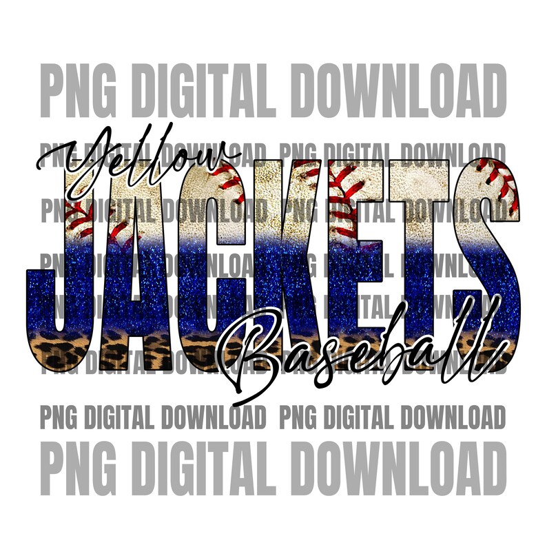Yellow Jackets Baseball PNG | Sublimation Design | Sublimation PNG ...