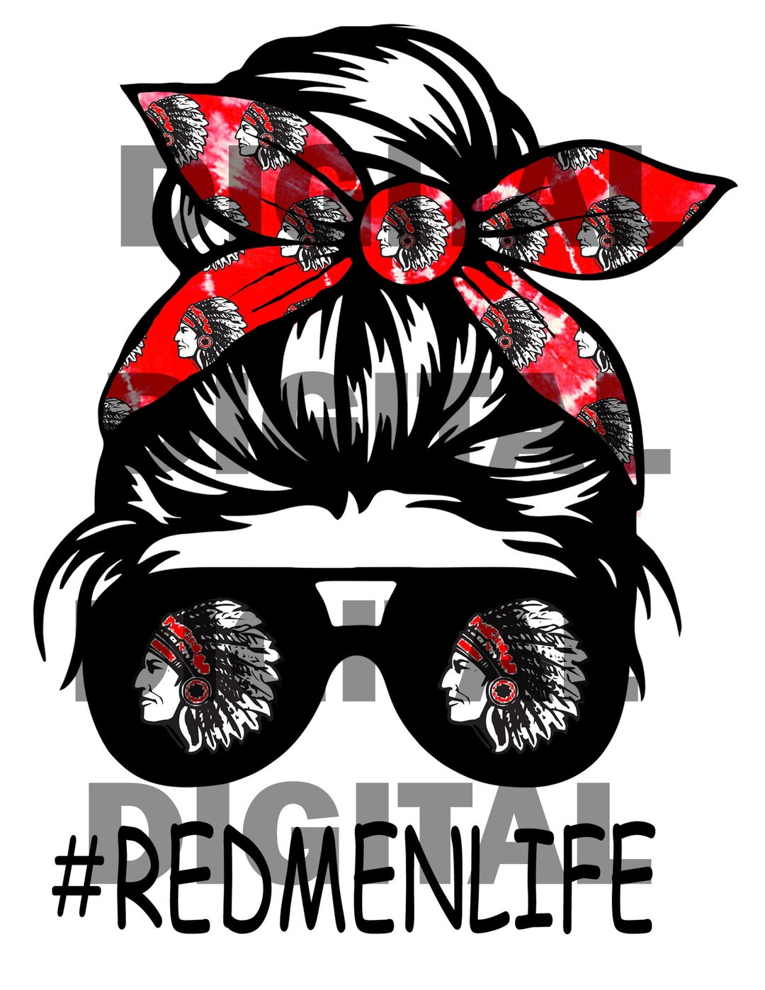 Rock Hill Redmen Sublimation Design Sublimation Digital Download Custom ...