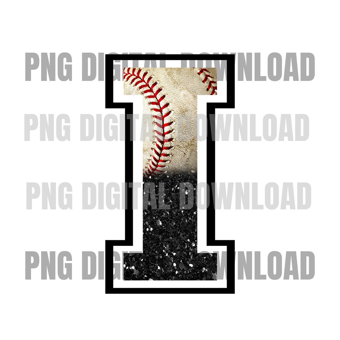 Letter I Baseball Sublimation Design | Sublimation PNG | Digital ...