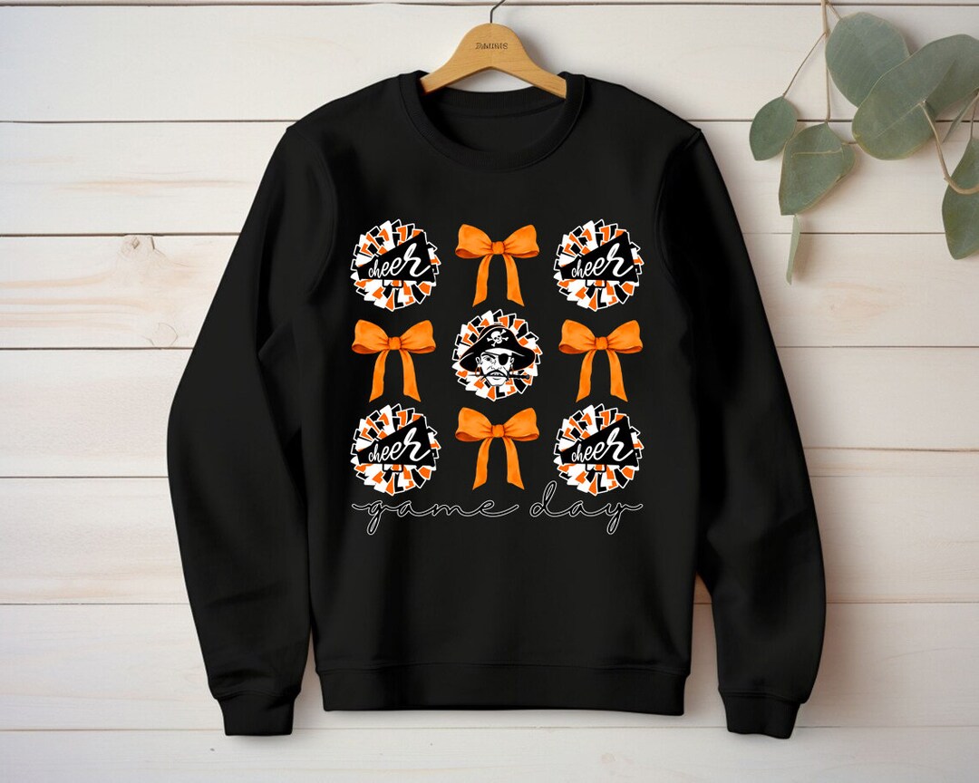 Pirates Cheer PNG Pirate Cheer Digital Download Orange Coquette Bow ...