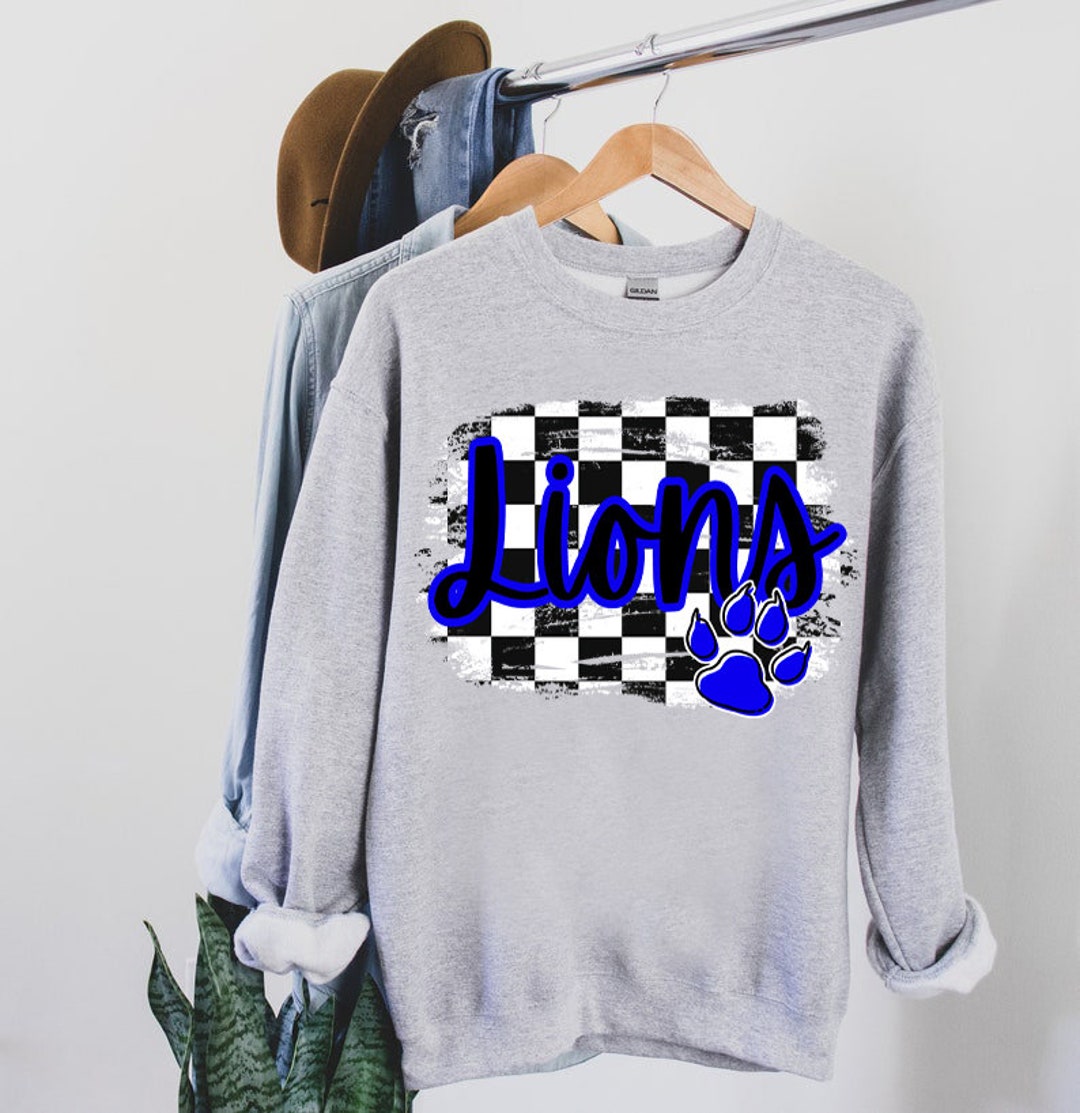 Lions Checkered Frame PNG | Lions Digital Download | Lions PNG - Etsy