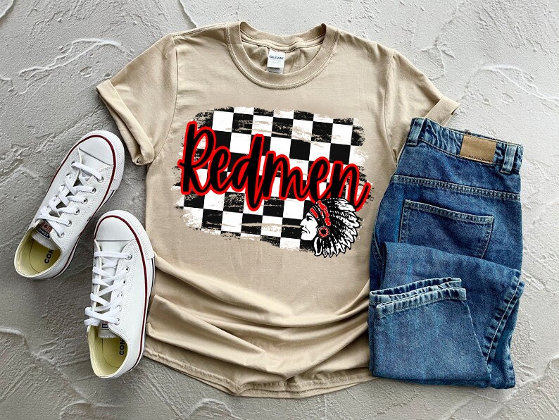 Checkered Redmen PNG | Redmen Sublimation Design | Redmen Digital ...