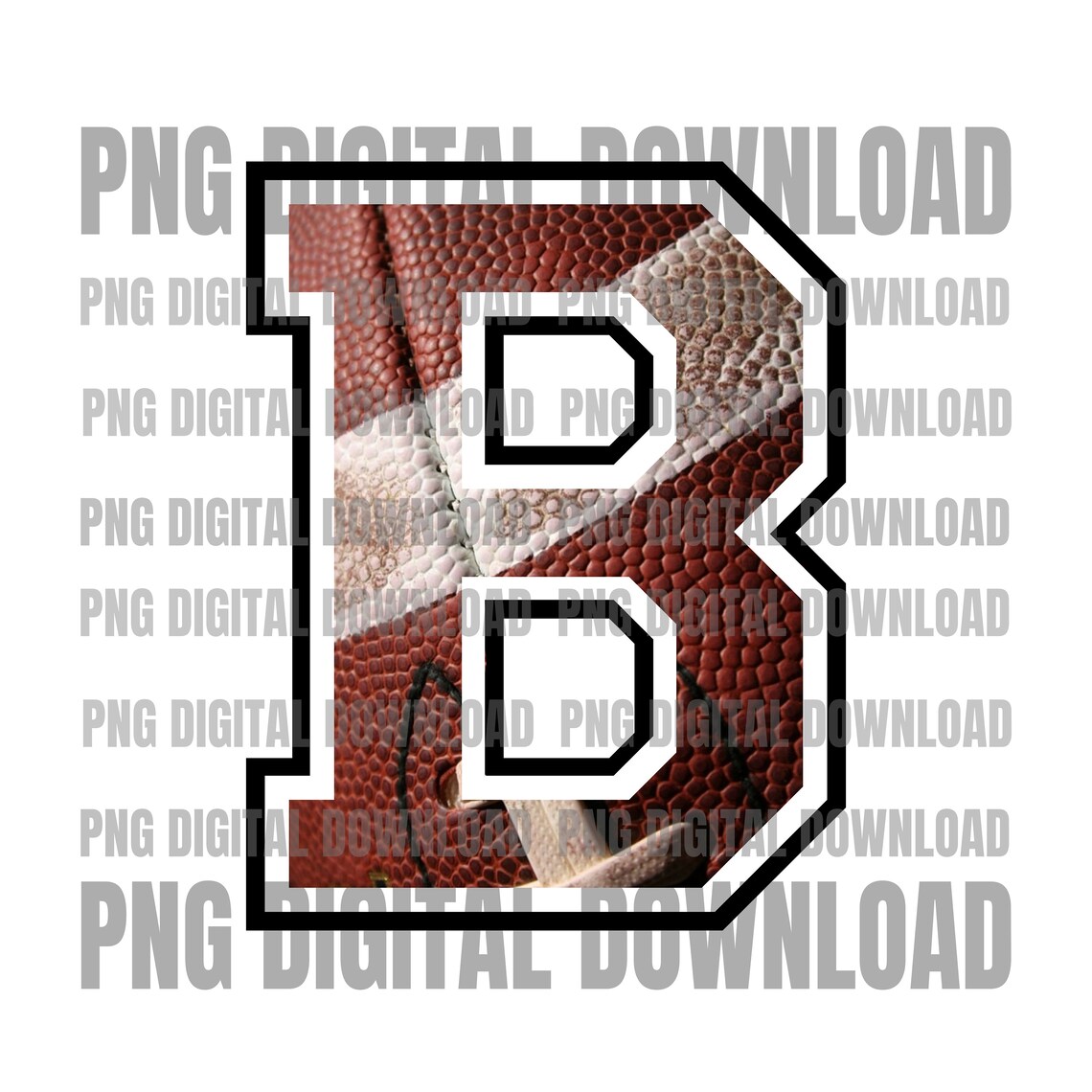 Letter B Football Sublimation Design Sublimation PNG - Etsy