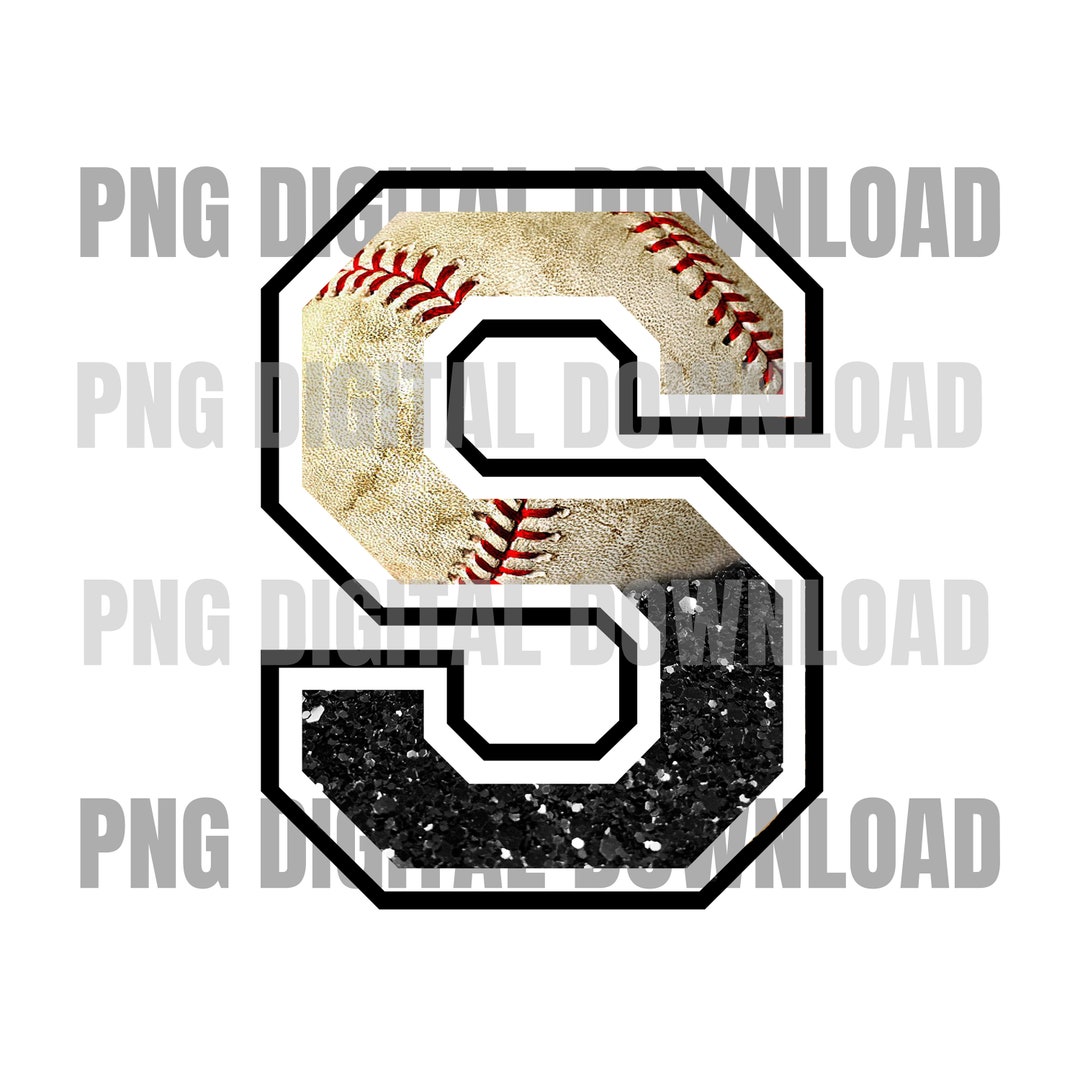 Letter S Baseball Sublimation Design | Sublimation PNG | Digital ...