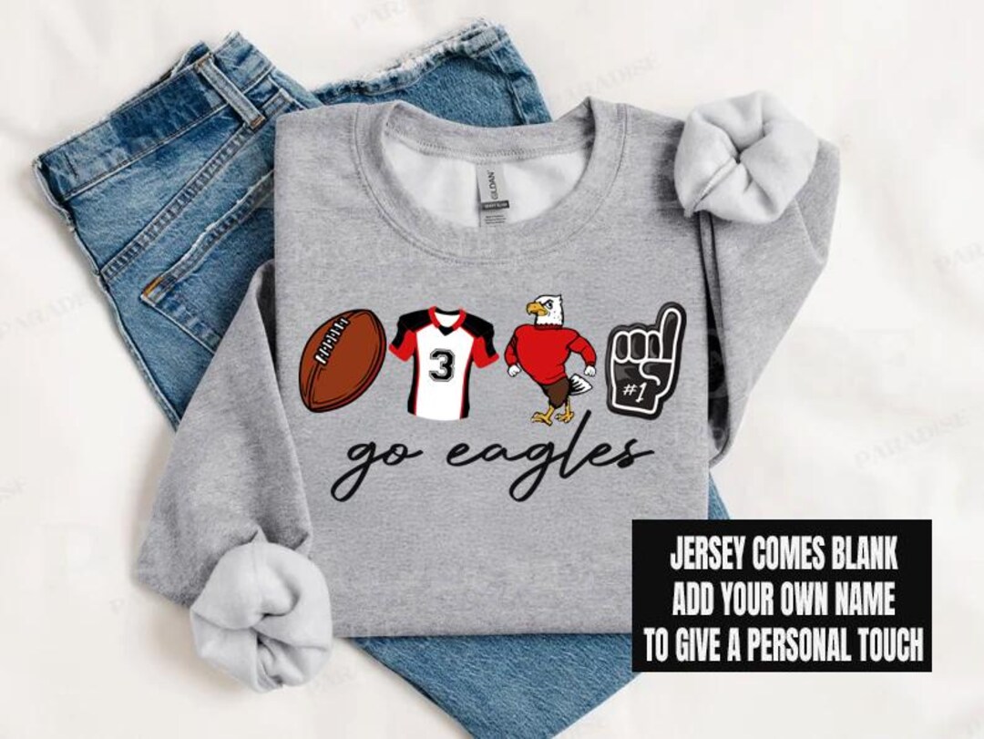 Go Eagles Red Football PNG | Eagles Football PNG | Custom Digital ...
