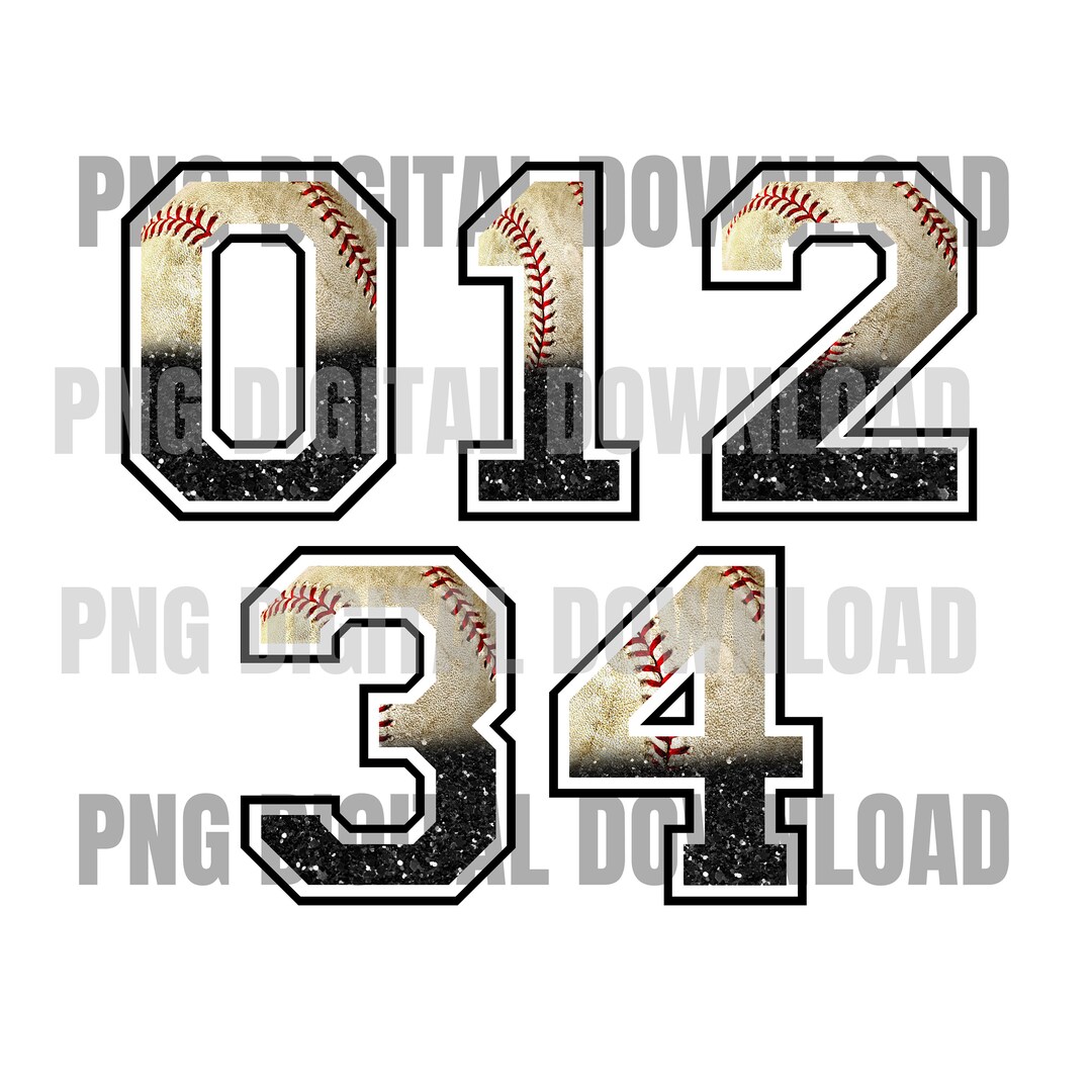 Baseball Numbers 0-4 Baseball PNG Image, Baseball Cheetah Letter Design ...