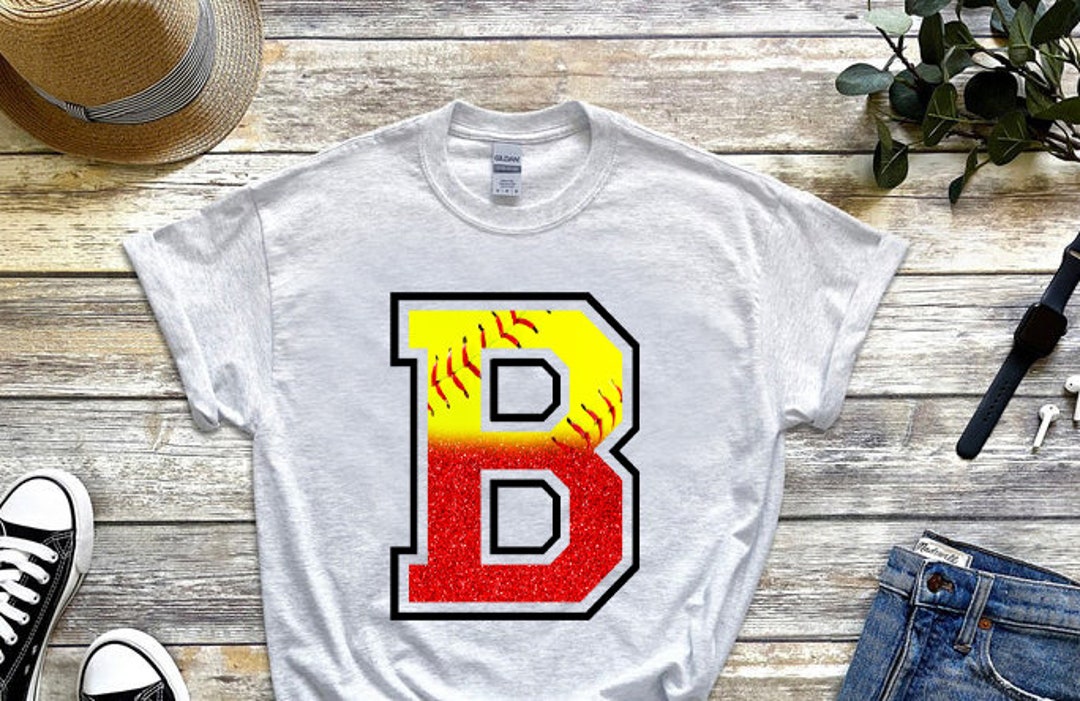 Letter B Softball PNG | Digital Download | Digital Art | Custom Digital ...