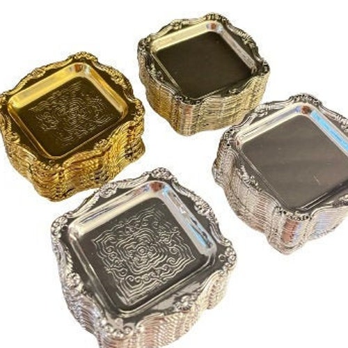 FAST Shippingsilver or Gold Mini Plates 12 Pieces - Etsy