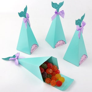 Mermaid Tail Favor Box / Mermaid Party Decor - Etsy