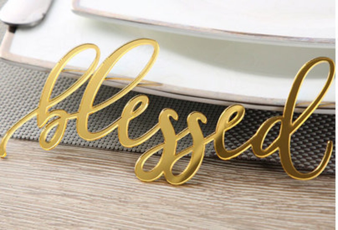 Blessed Acrylic Cutout / 12 Pieces / Thanksgiving Decorations / Acrylic ...