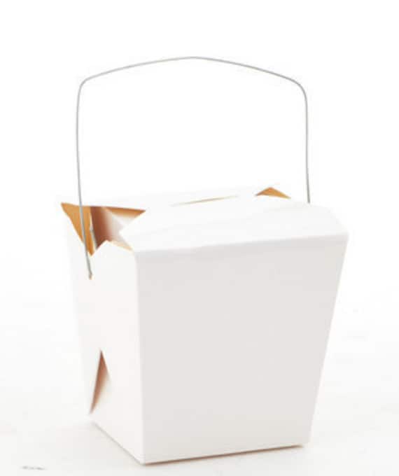 12 Take Out Box / White Take Out Box / Chinese Style Take Out | Etsy