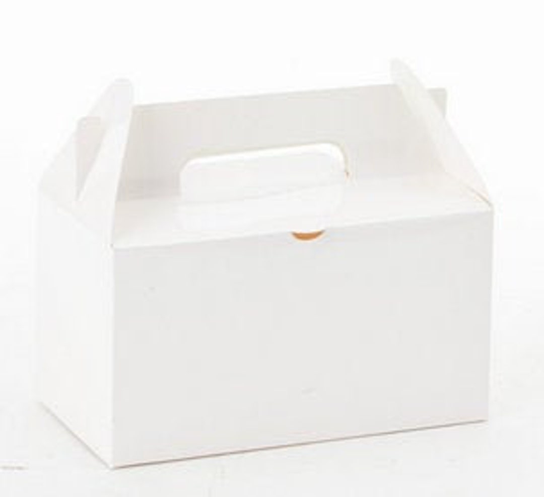 12 White Party Favor Carrier Take Out Box / White Box / - Etsy