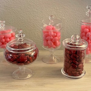 10 Mini Apothecary Candy Jars / Acrylic Candy Jar Favors / Candy Jar ...