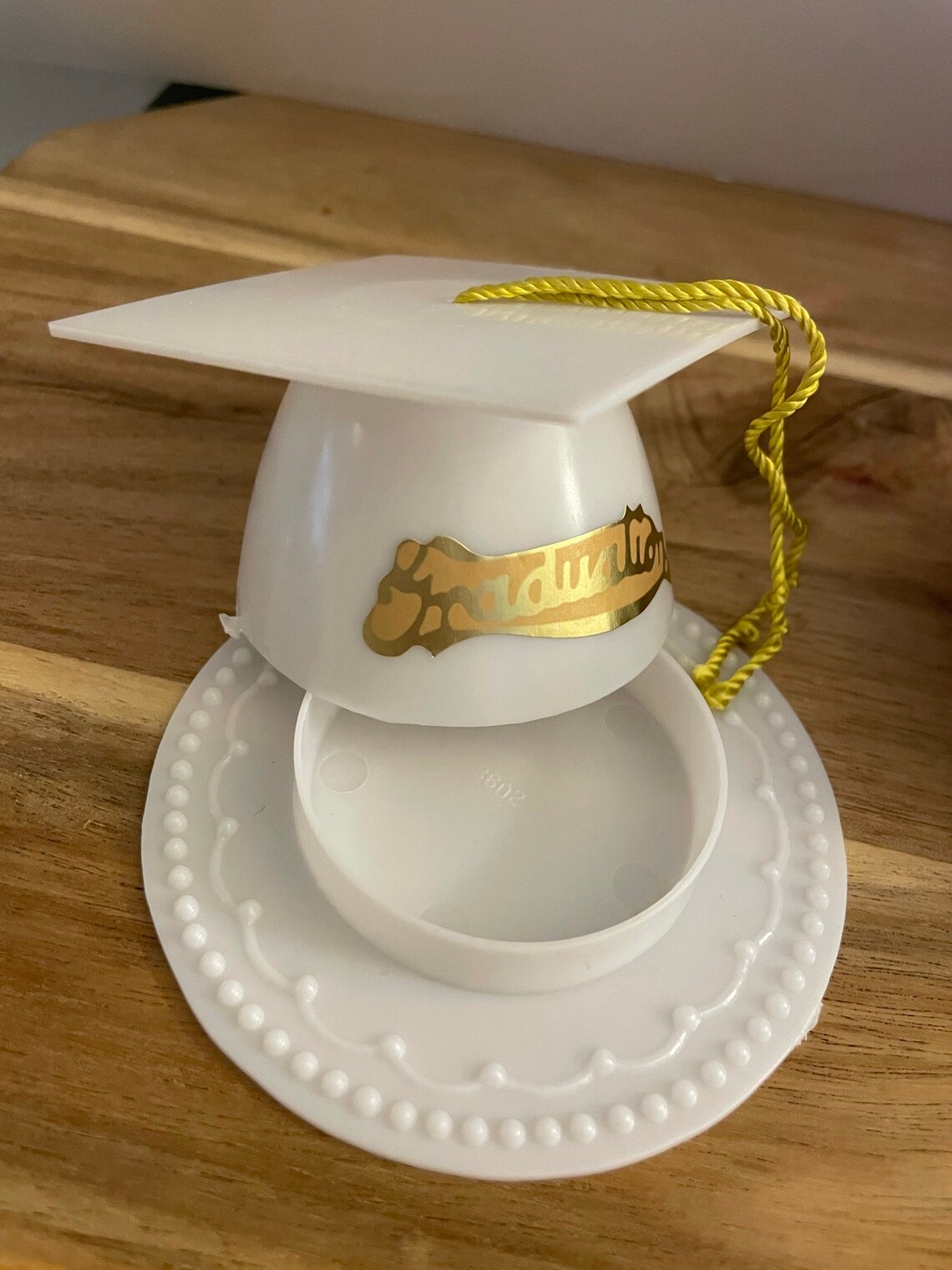 12 Graduation Favor / White Cap Favor Box / Plastic Graduation | Etsy