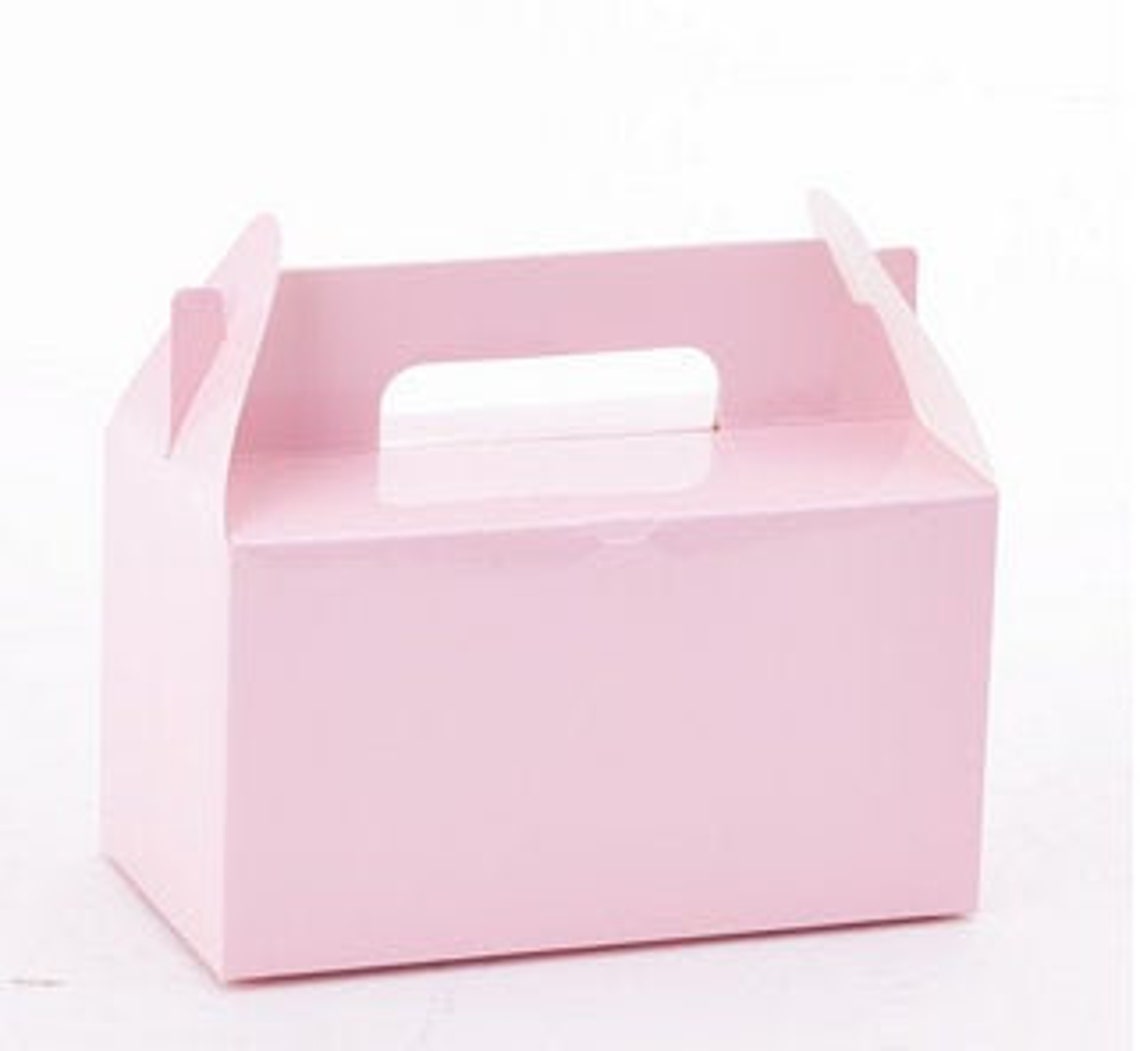 12 Pink Party Favor Carrier Take Out Box / Pink Box / - Etsy