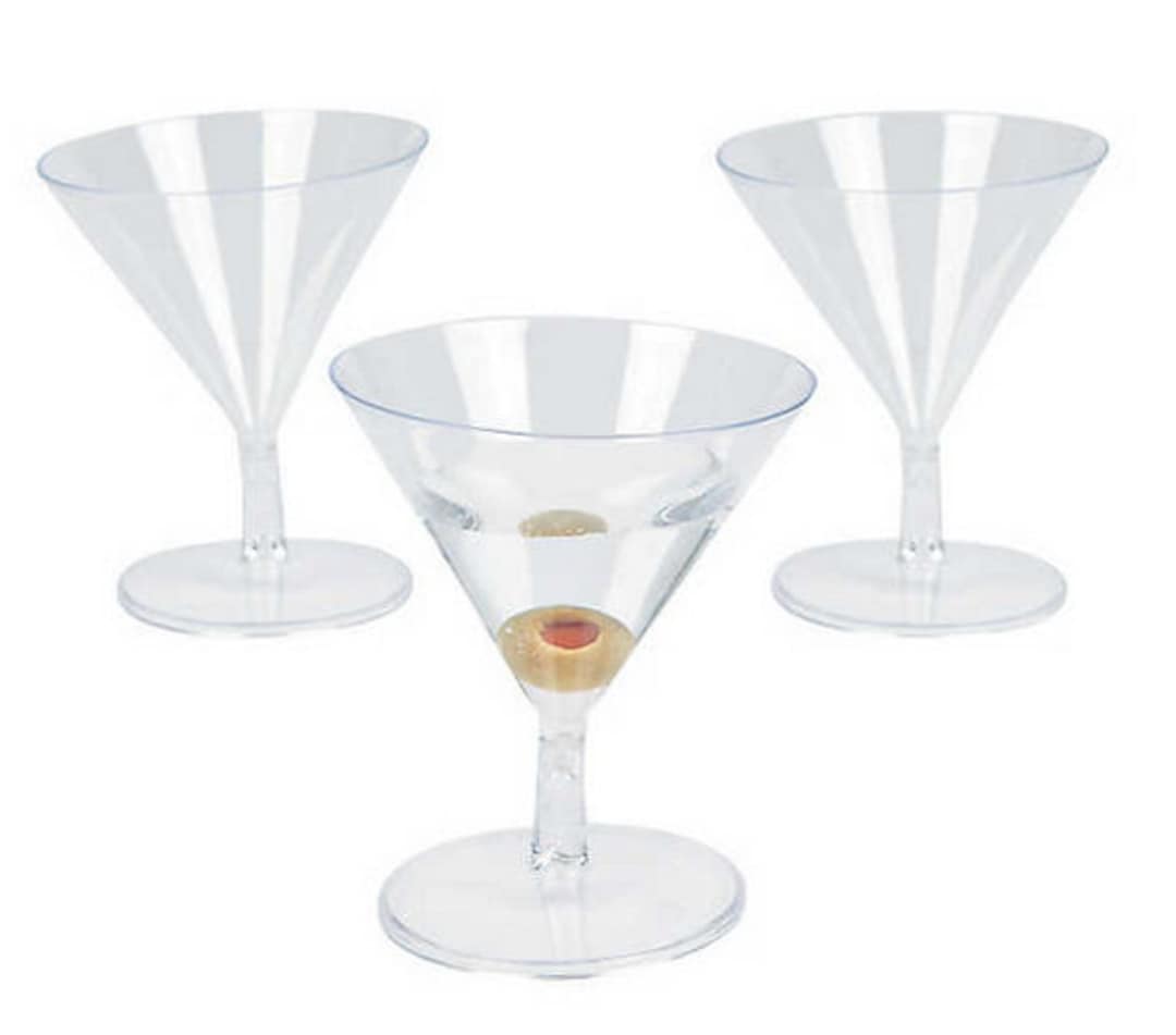 Martini plastic glasses store