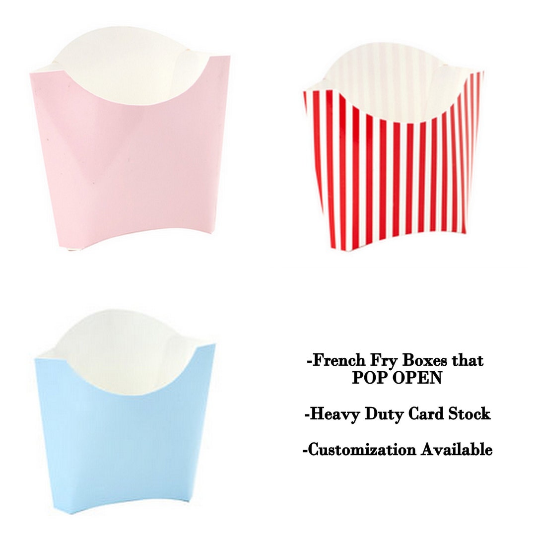 French Fry Box / Pink Blue Red French Fry Box / Chicken Tender Box ...