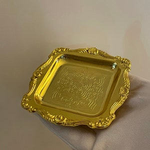 Mini Square Plates / 12 Pieces / Gold or Silver Dessert Tray / Party ...