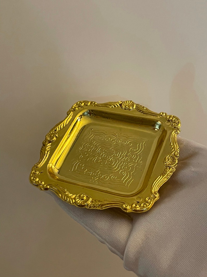 Mini Square Plates / 12 Pieces / Gold or Silver Dessert Tray / - Etsy