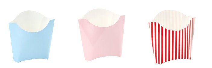 French Fry Box / Pink Blue Red French Fry Box / Chicken Tender - Etsy