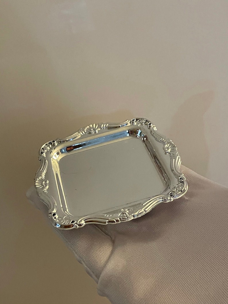 Mini Square Plates / 12 Pieces / Gold or Silver Dessert Tray / - Etsy