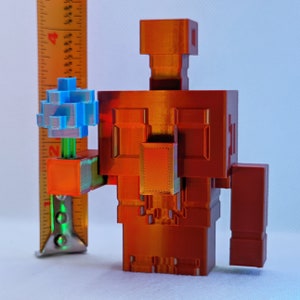 Copper Golem Minecraft Unofficial Figure, Minecrafter Birthday Gift - Etsy