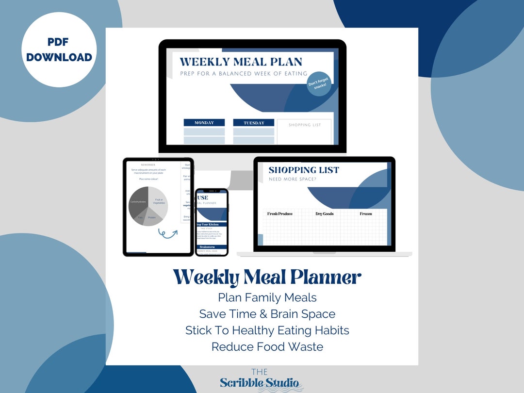 Weekly Meal Planner Printable Healthy Diet Nutrition Planner ...