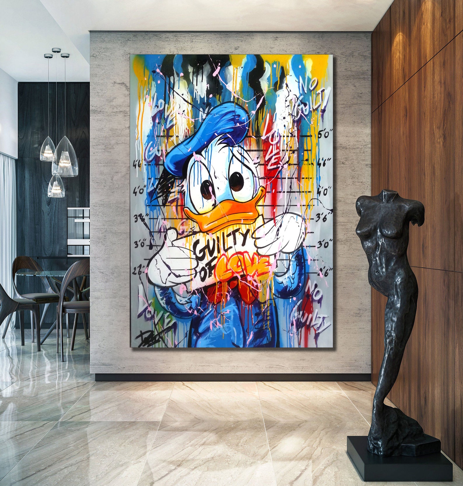 Banksy Guilty Dorlock Homes Graffiti Pop Art Canvas, Banksy Style Pop ...