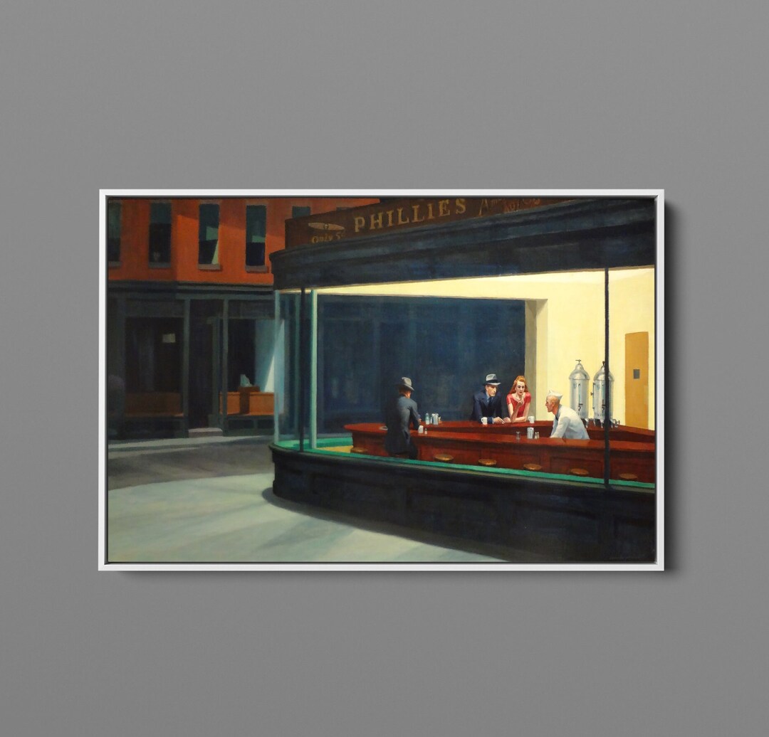 Edward Hopper Nighthawks 1942 Canvas Wall Decor Art Print - Etsy