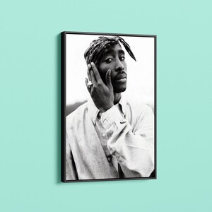 2 PAC, Tupac Shakur Canvas Wall Art, TUPAC Wall ART, Rapper Star Hip ...