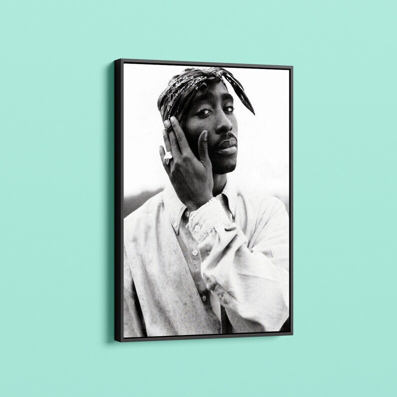 2 PAC, Tupac Shakur Canvas Wall Art, TUPAC Wall ART, Rapper Star Hip ...