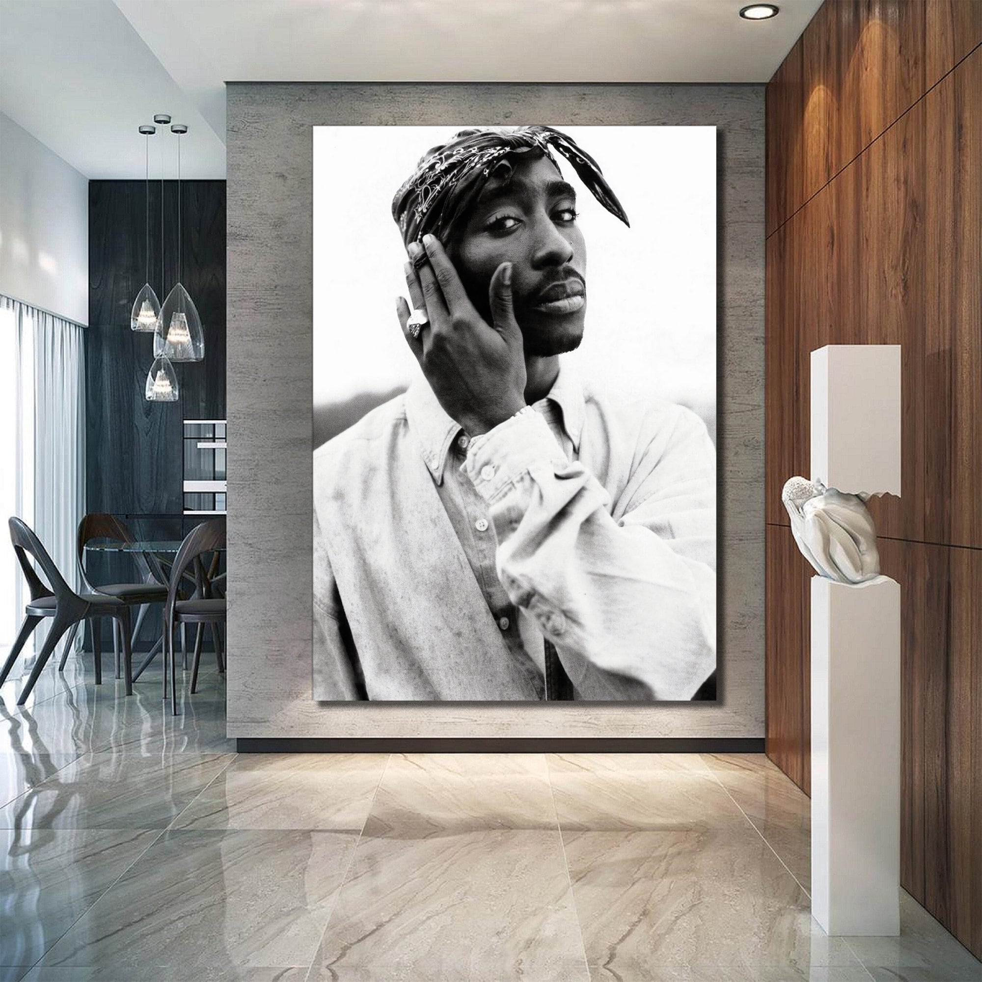 2 PAC, Tupac Shakur Canvas Wall Art, TUPAC Wall ART, Rapper Star Hip ...