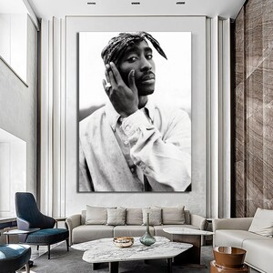 2 PAC, Tupac Shakur Canvas Wall Art, TUPAC Wall ART, Rapper Star Hip ...