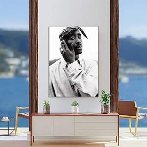 2 PAC, Tupac Shakur Canvas Wall Art, TUPAC Wall ART, Rapper Star Hip ...