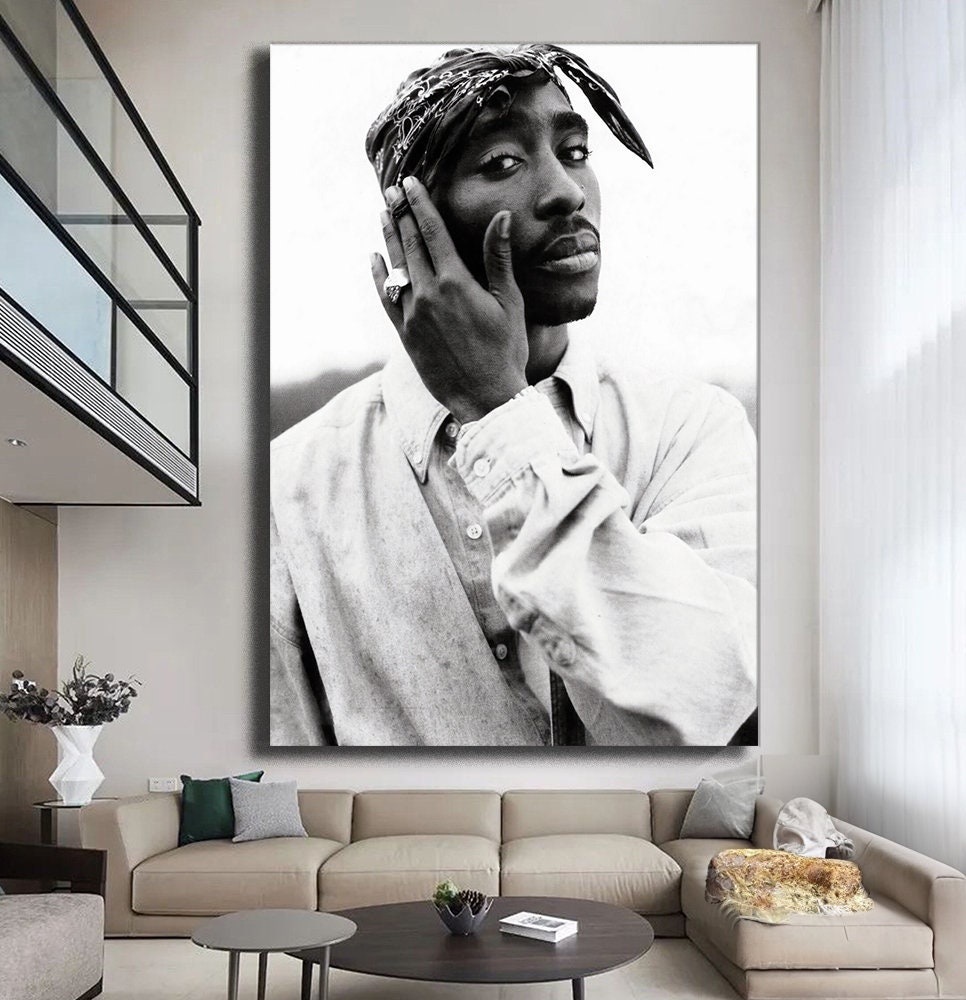 2 PAC, Tupac Shakur Canvas Wall Art, TUPAC Wall ART, Rapper Star Hip ...