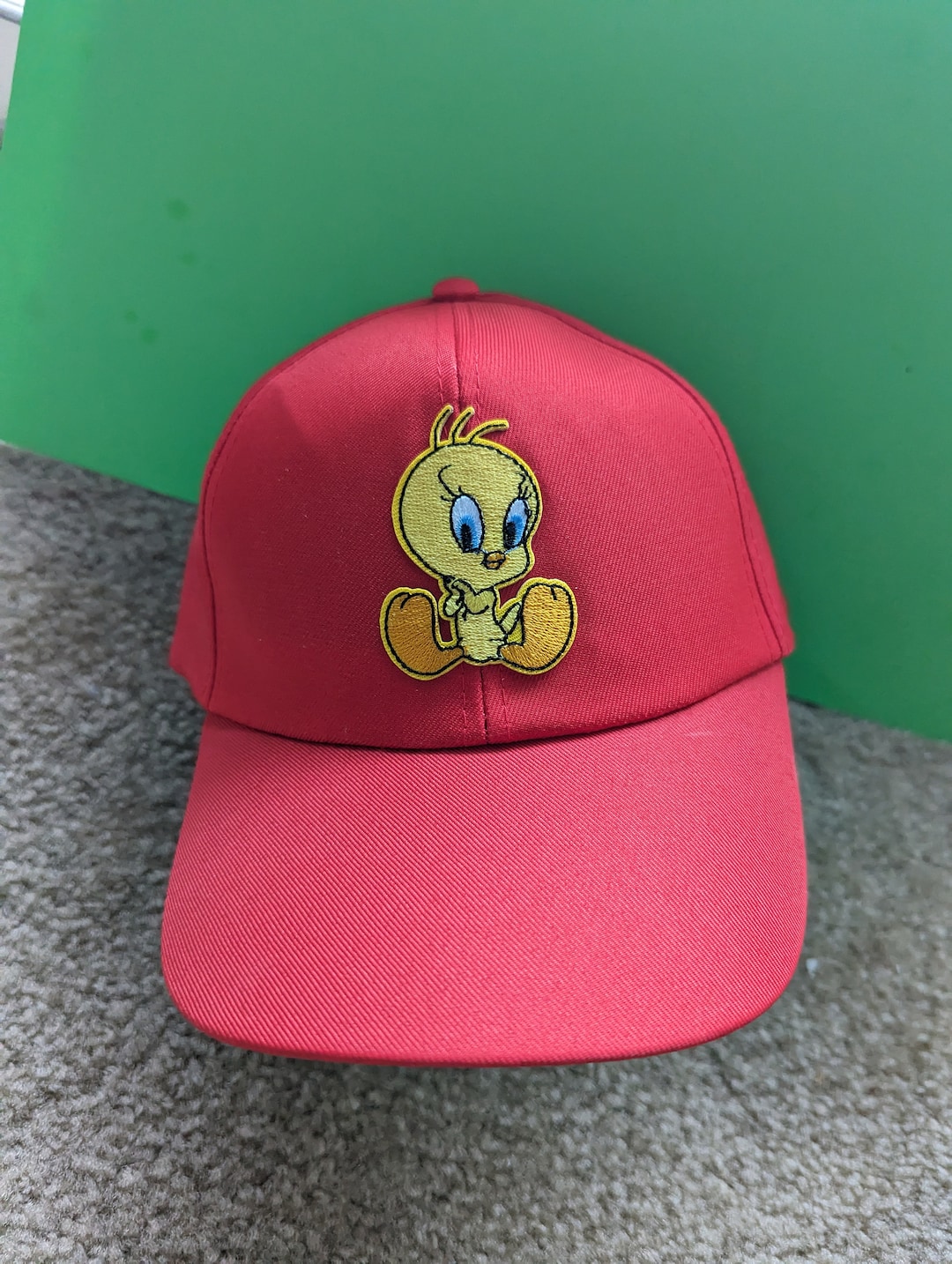 Tweety Bird Summer Adjustable Cap. Red. - Etsy
