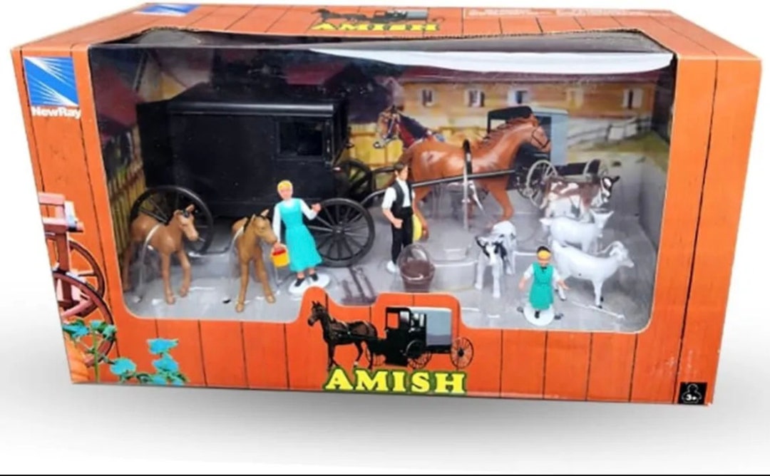 Amish Black Buggy Detailed Country Life Farm Set. Amazing Detail. 1/32 ...