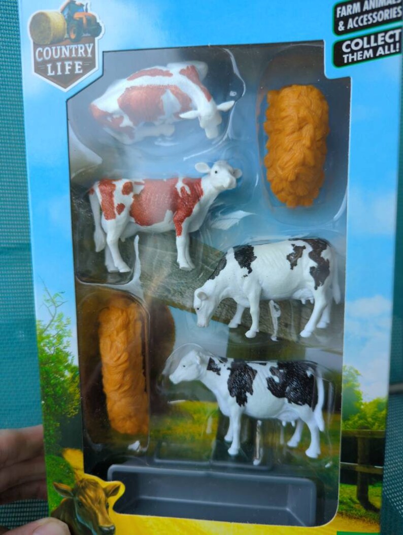 Dairy Cows Set. Cattle With Accessories. Country Life - Etsy