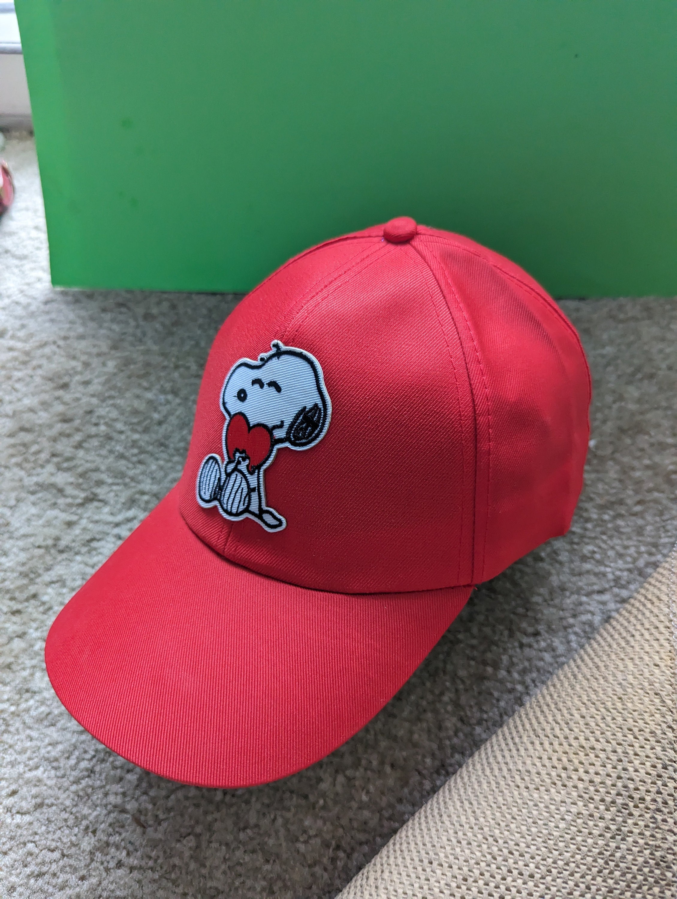Snoopy With Love Peanuts Character Summer Adjustable Cap. Red. - Etsy