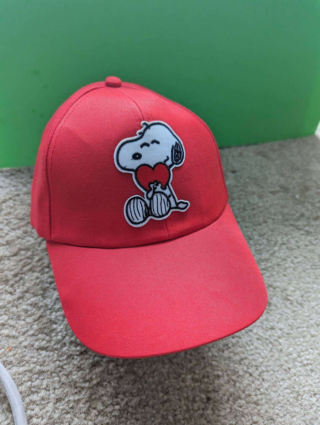 Snoopy With Love Peanuts Character Summer Adjustable Cap. Red. - Etsy