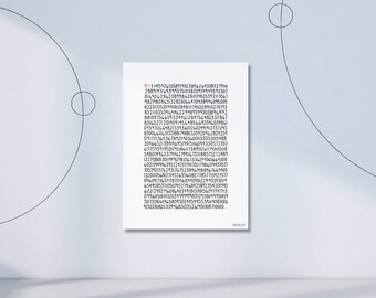 Irrational Number Pi and Euler's Number Original Art - Etsy